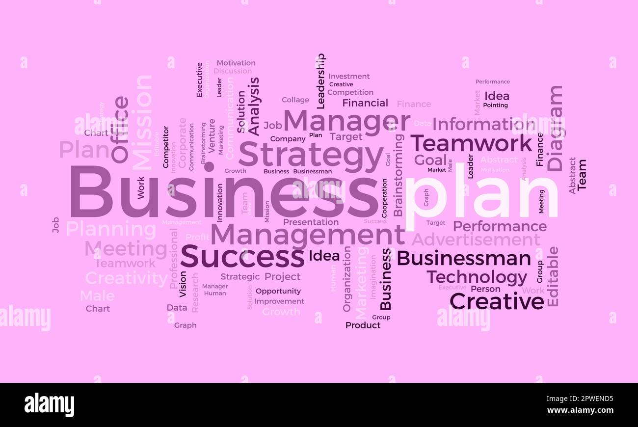 Word cloud background concept for Business plan. Marketing strategy ...