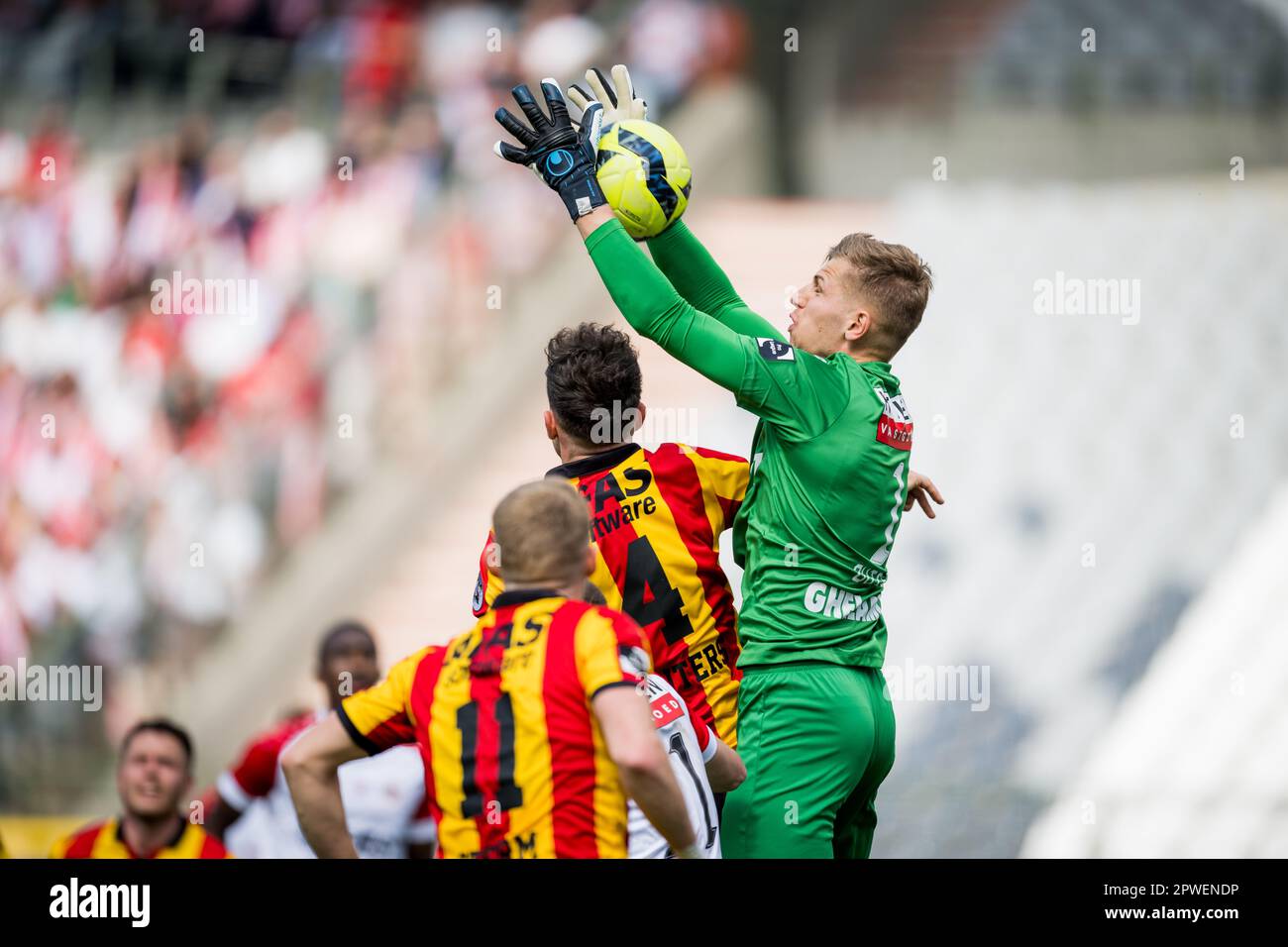 Brussels, Belgium. 30th Apr, 2023. Antwerp's goalkeeper Jean Butez ...