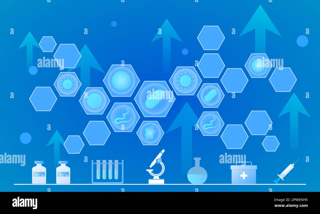 Vector illustration of all kinds of growing viruses Stock Vector Image ...