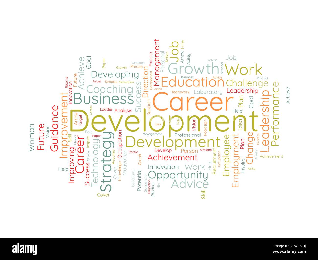 Word cloud background concept for Career development. success strategy ...