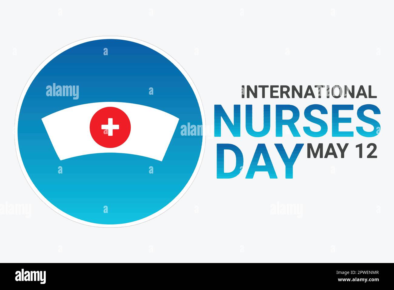 International Nurses Day. May 12. Holiday concept. Template for background, banner, card, poster ...