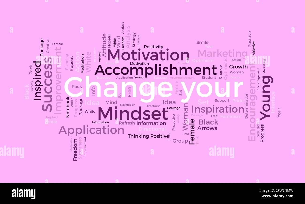 Word cloud background concept for Change your Mindset.Mind idea ...