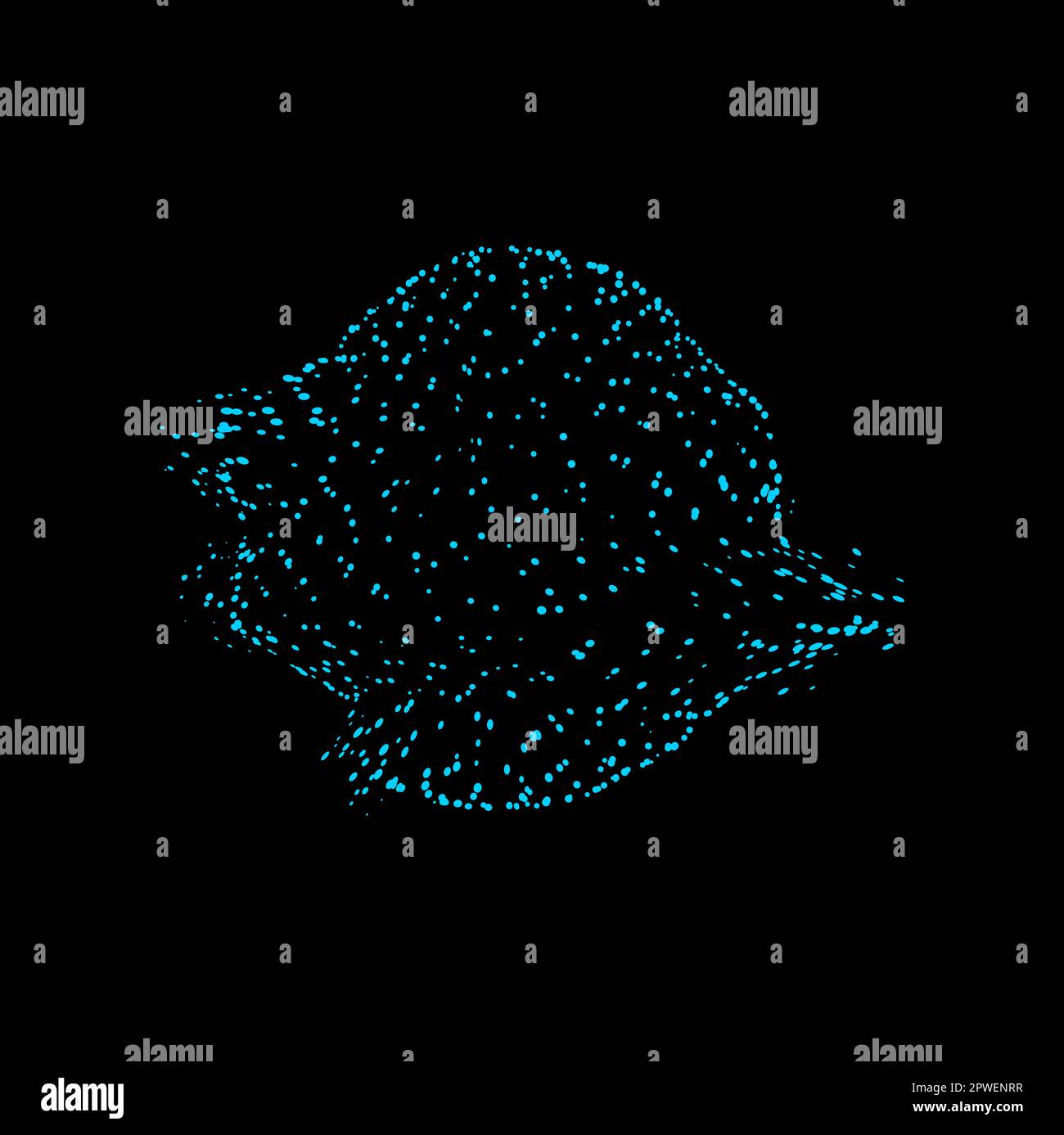 Futuristic sphere of dots particles, sci fi mesh. Vector dots and atoms ...