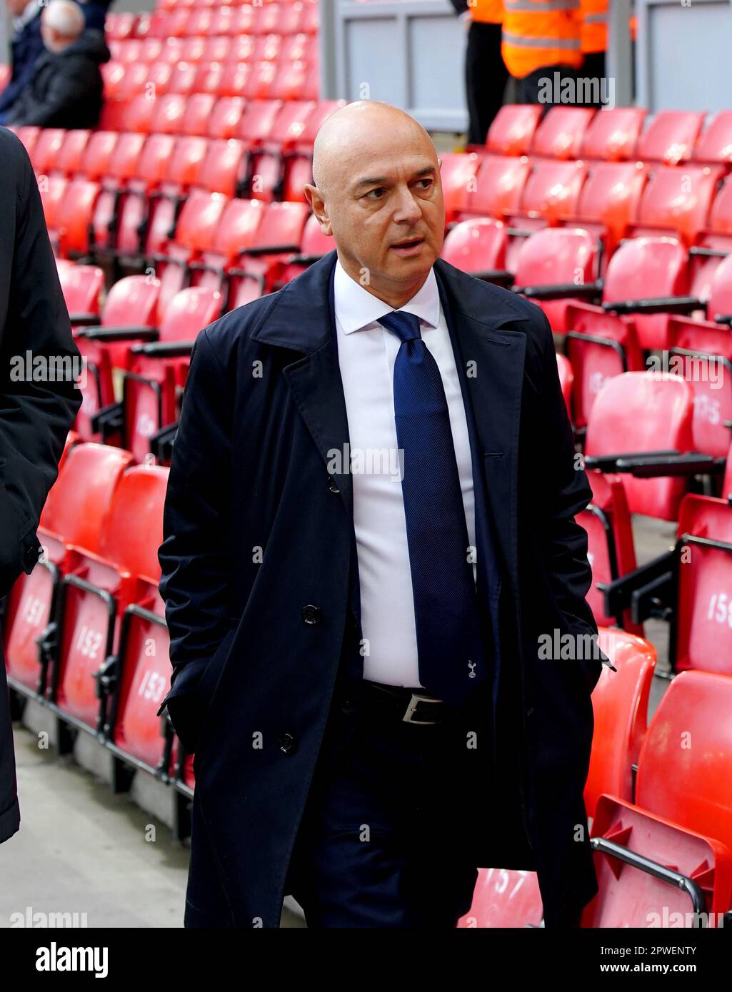 Tottenham Hotspur chairman Daniel Levy arrives at the stadium ahead of ...