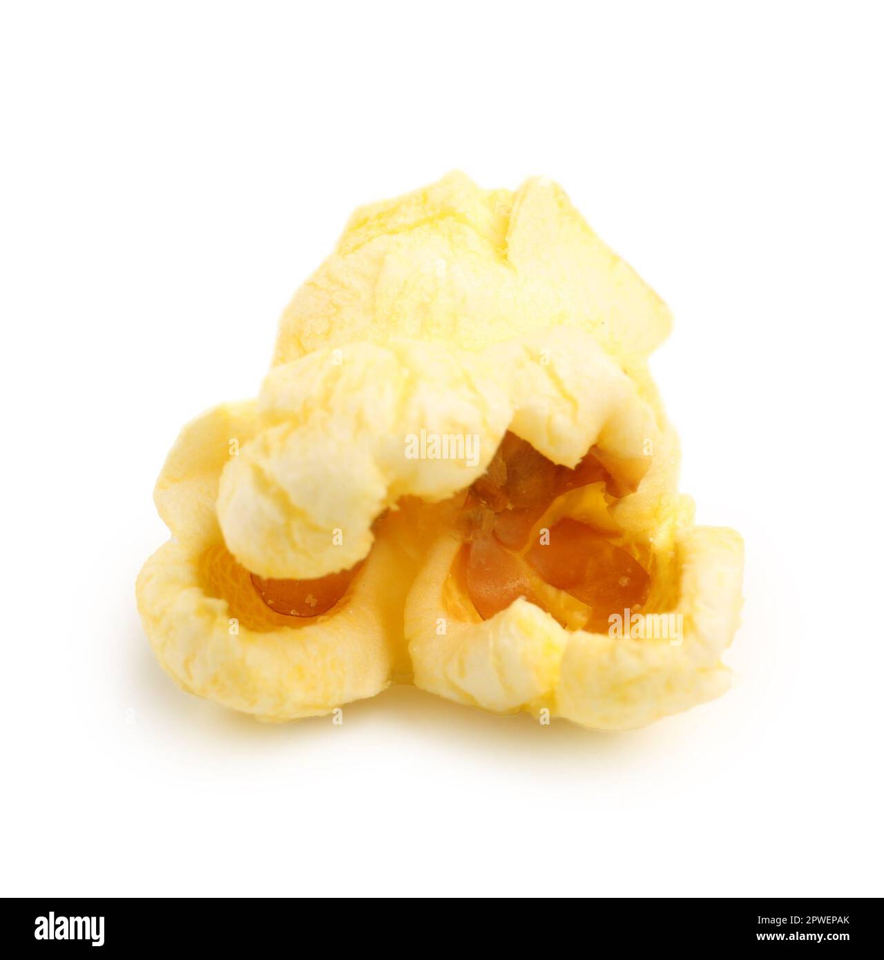 Crispy popcorn on white background Stock Photo - Alamy