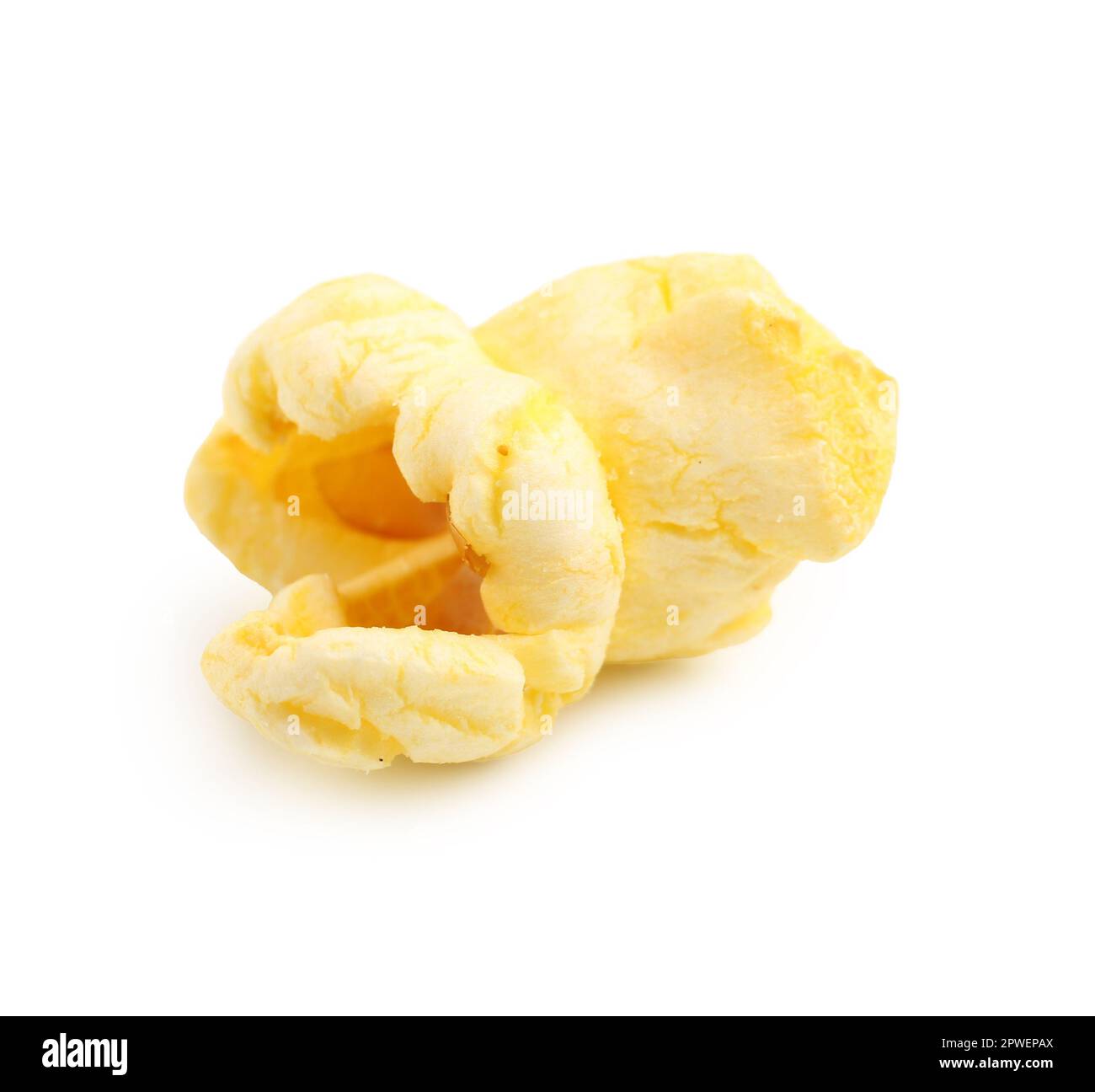 Crispy popcorn on white background Stock Photo - Alamy