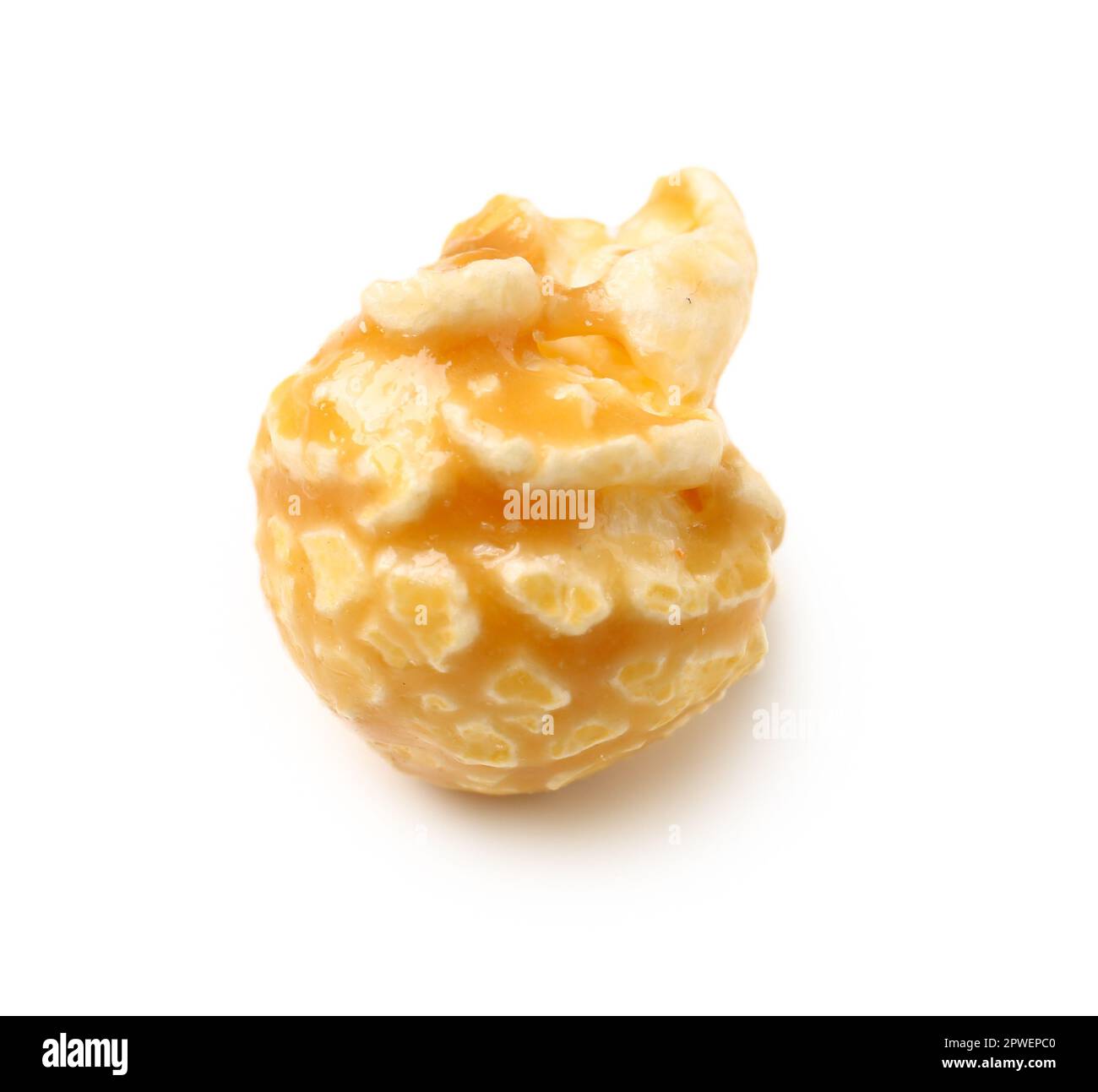 Crispy popcorn on white background Stock Photo - Alamy