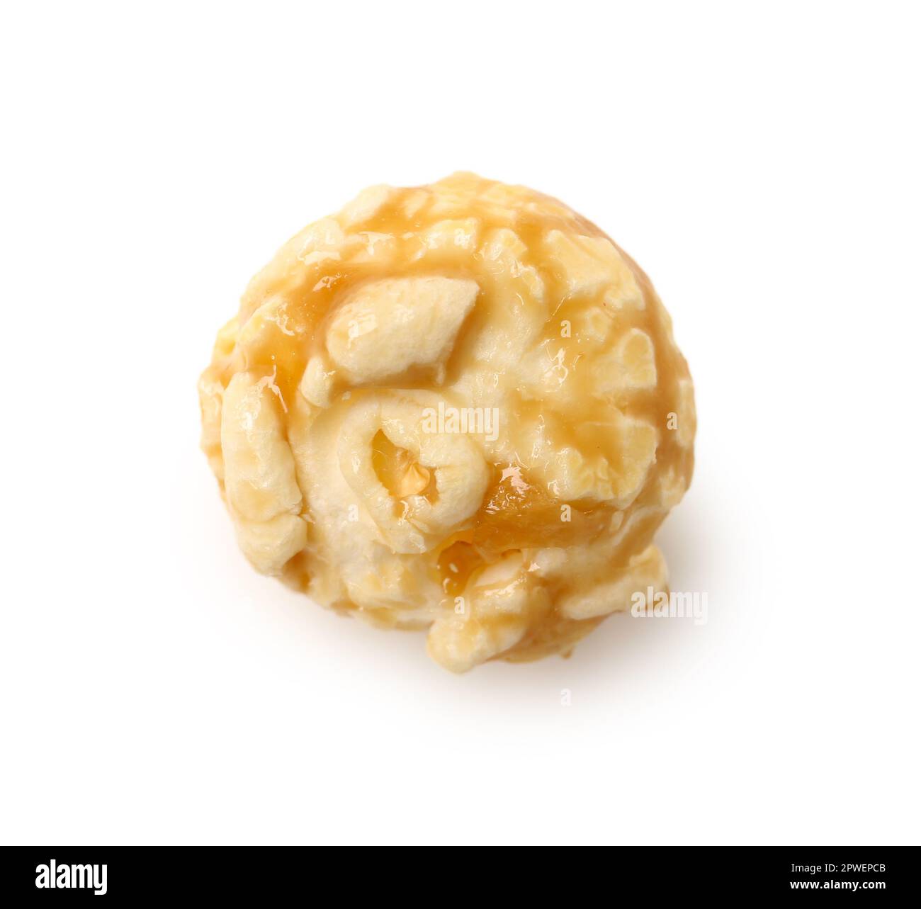 Crispy popcorn on white background Stock Photo - Alamy