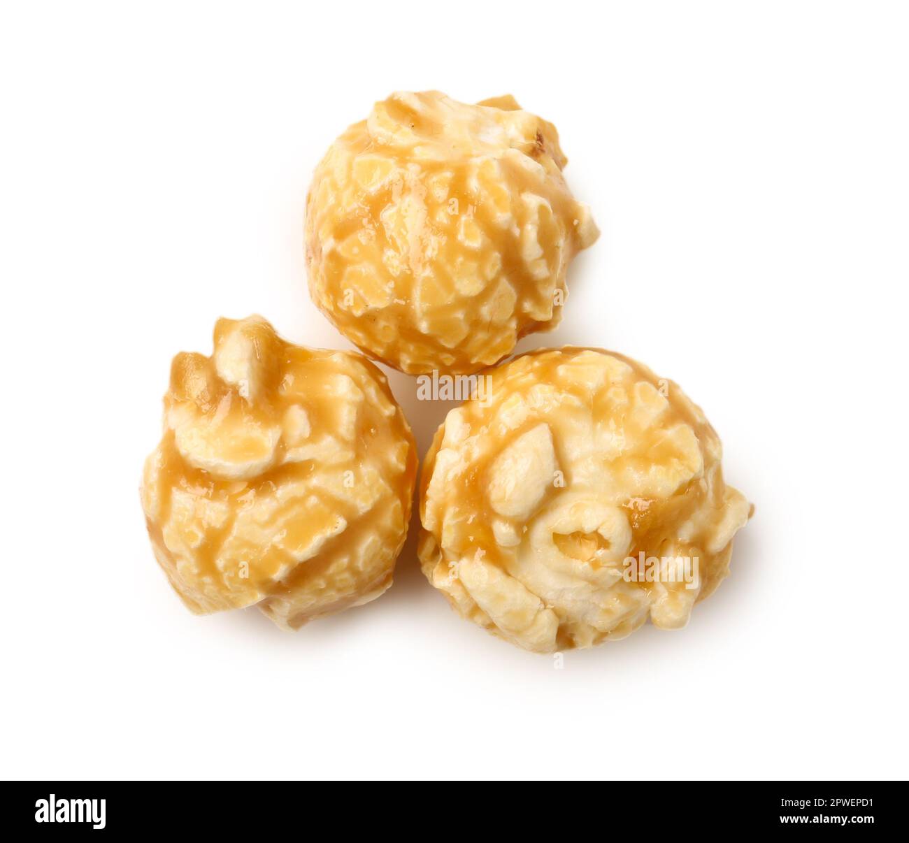 Crispy popcorn on white background Stock Photo - Alamy