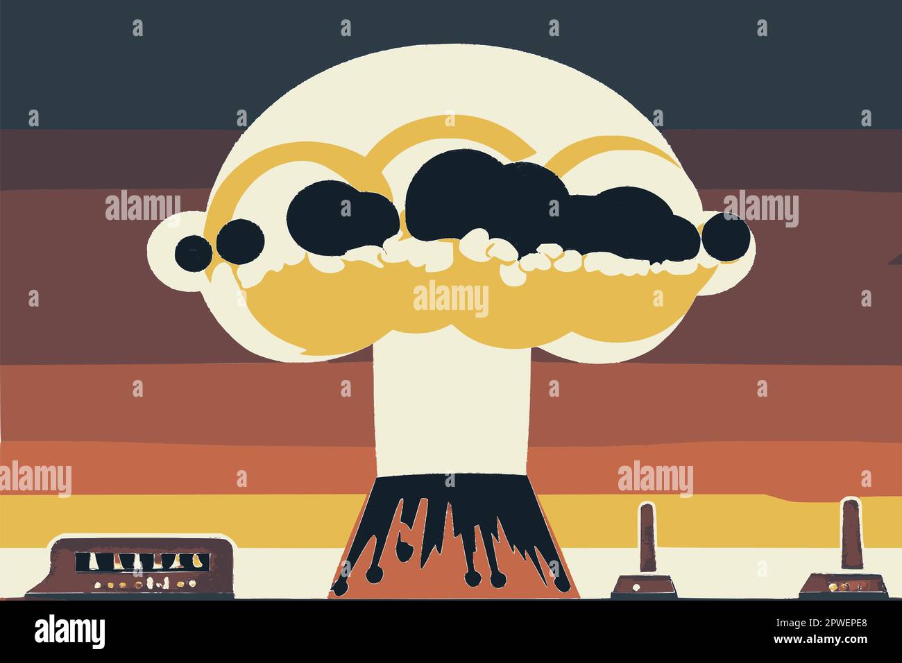 Nuclear explosion, abstract vector illustration Stock Vector Image & Art - Alamy