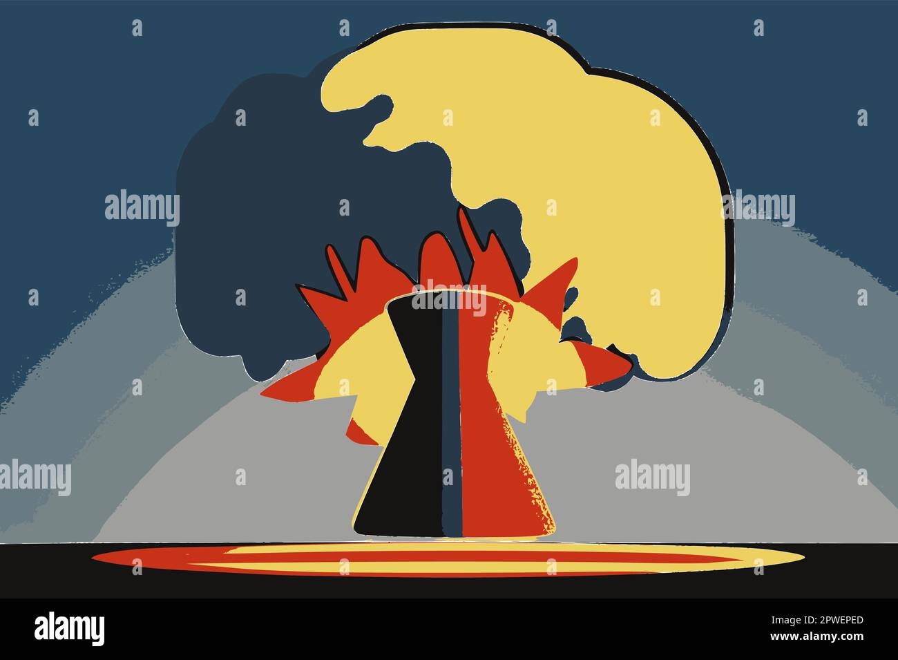 Hydrogen bomb nuclear bomb Stock Vector Images - Alamy