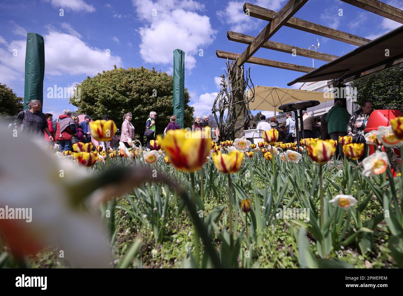 Solingen, Germany. 30th Apr, 2023. In front of the Solingen botanical ...