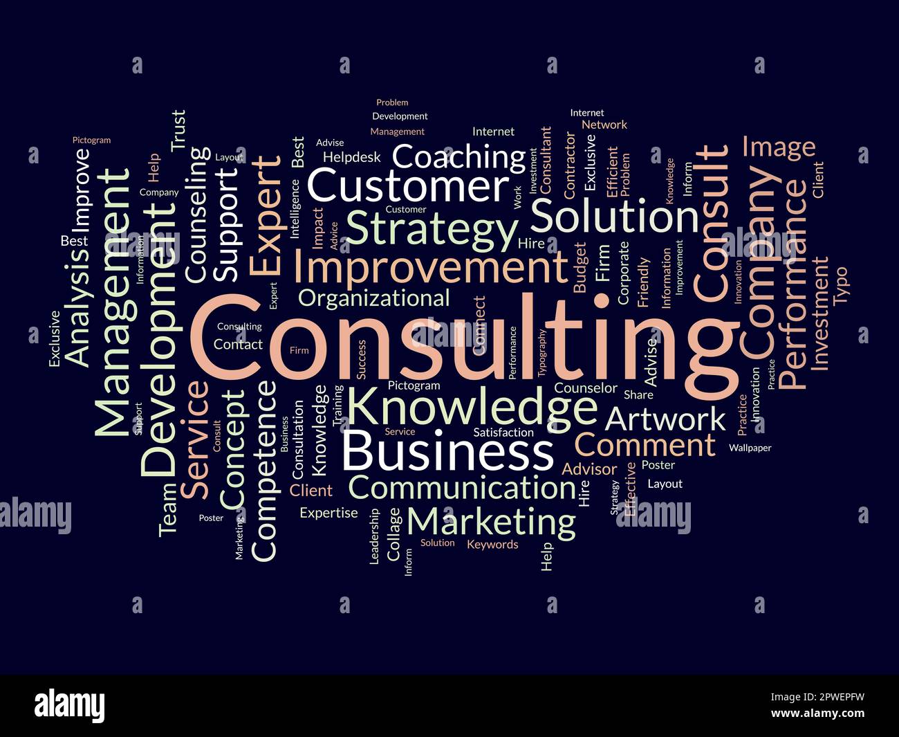 Word cloud background concept for Consulting. Business service solution ...