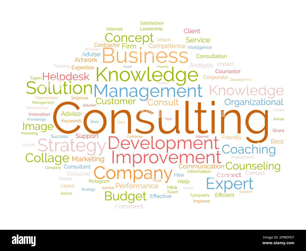 Word cloud background concept for Consulting. Business service solution ...