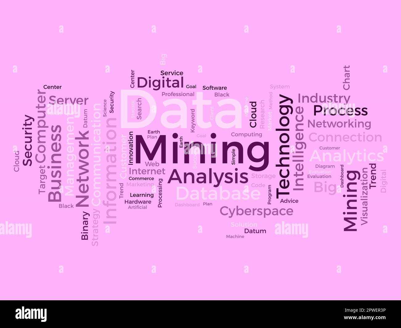 Word Cloud Background Concept For Data Mining Internet Technology