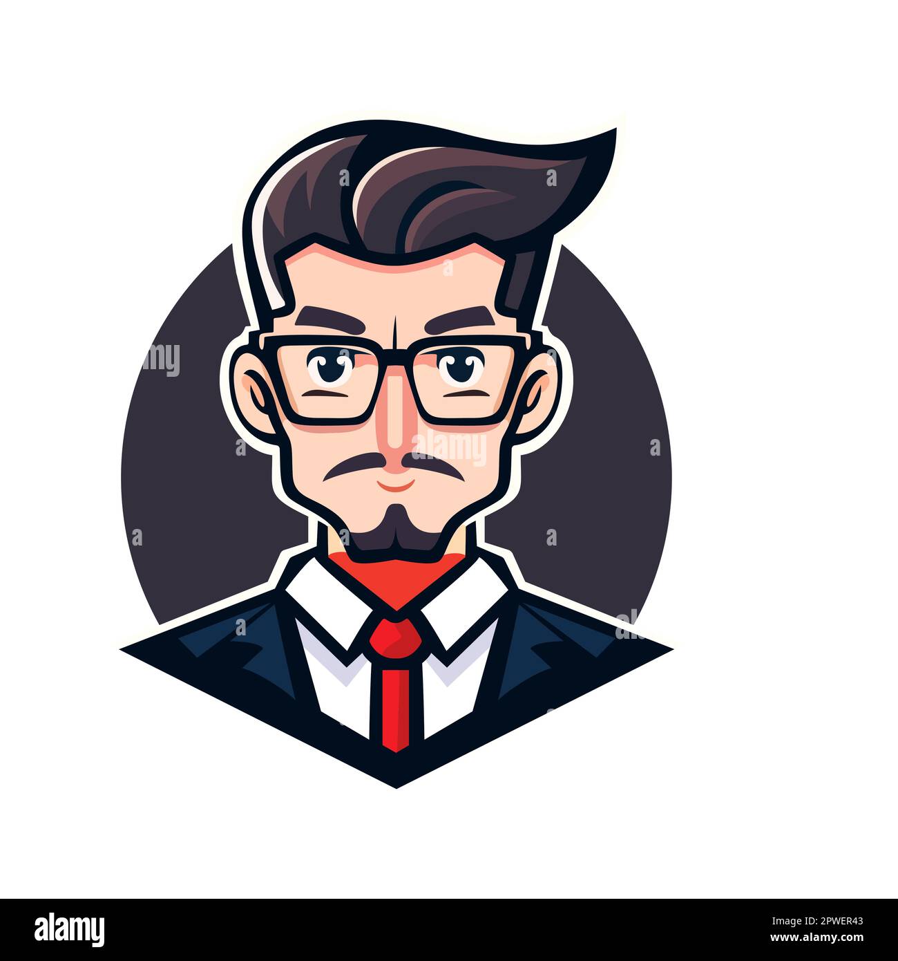 Businessman avatar illustration. Simple cartoon user portrait. User ...
