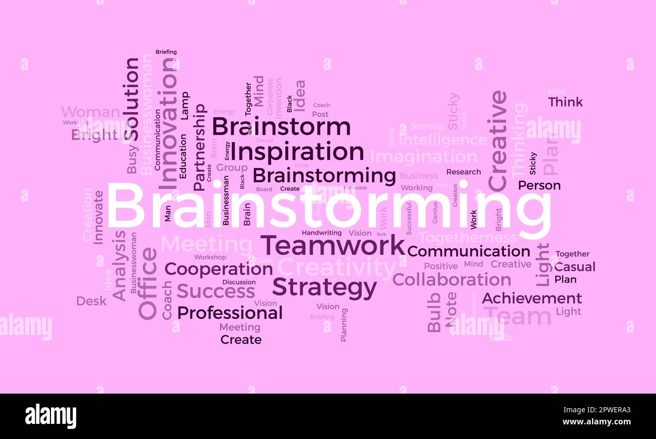 Word cloud background concept for Brainstorming. Creative innovation ...