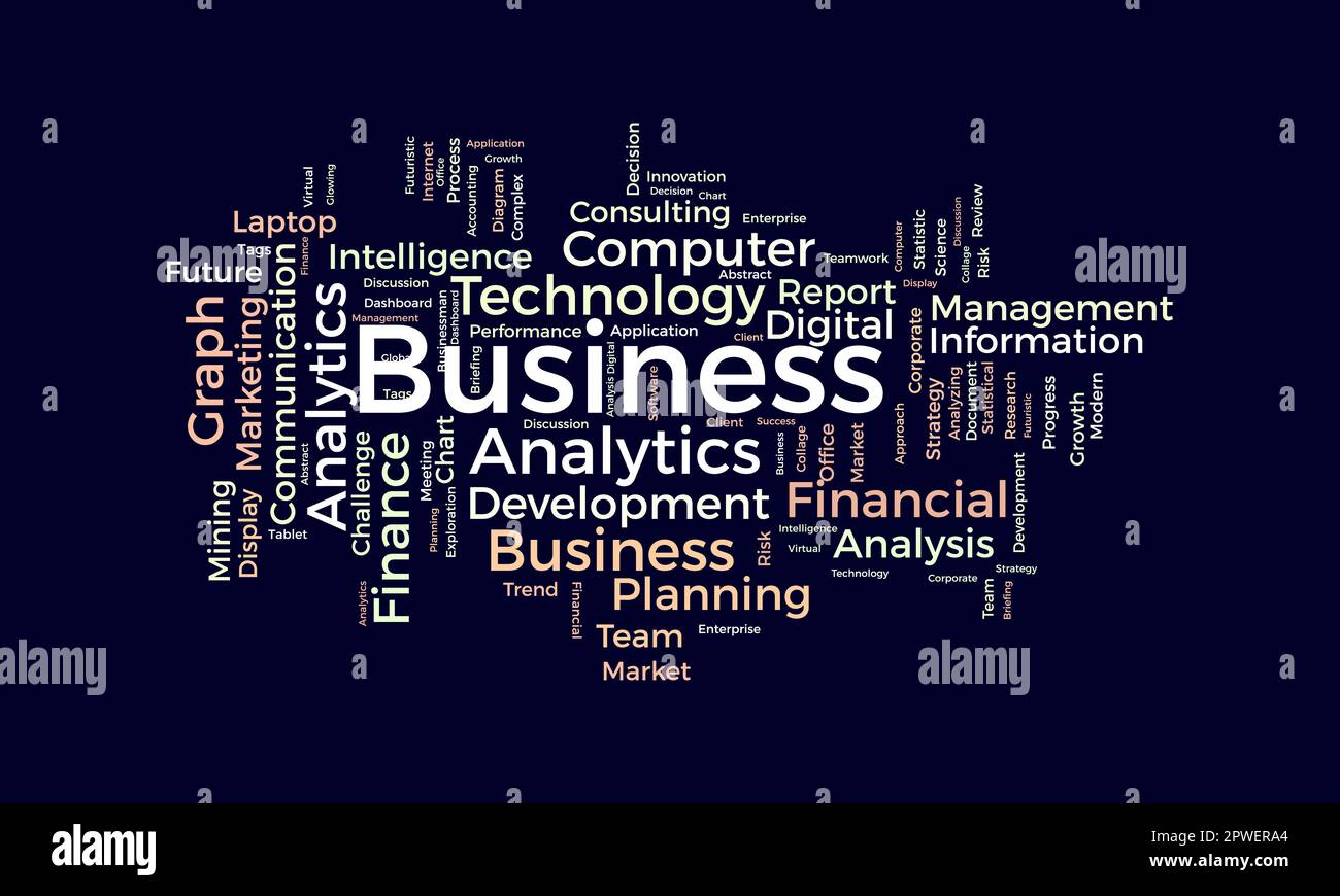 Word cloud background concept for Business analytics. Financial ...