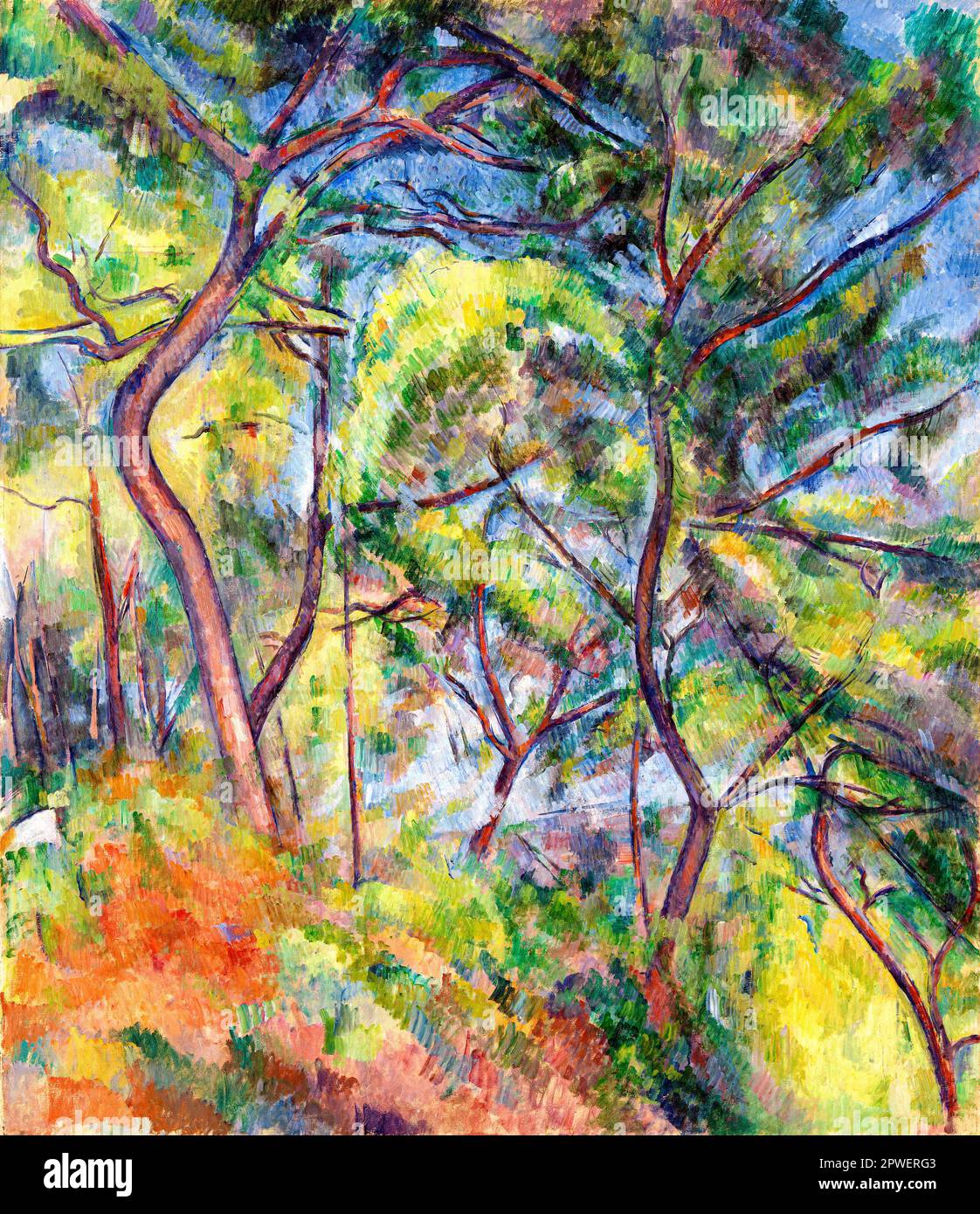 Sous-Bois by Paul Ceacute;zanne. Original from the Los Angeles County ...