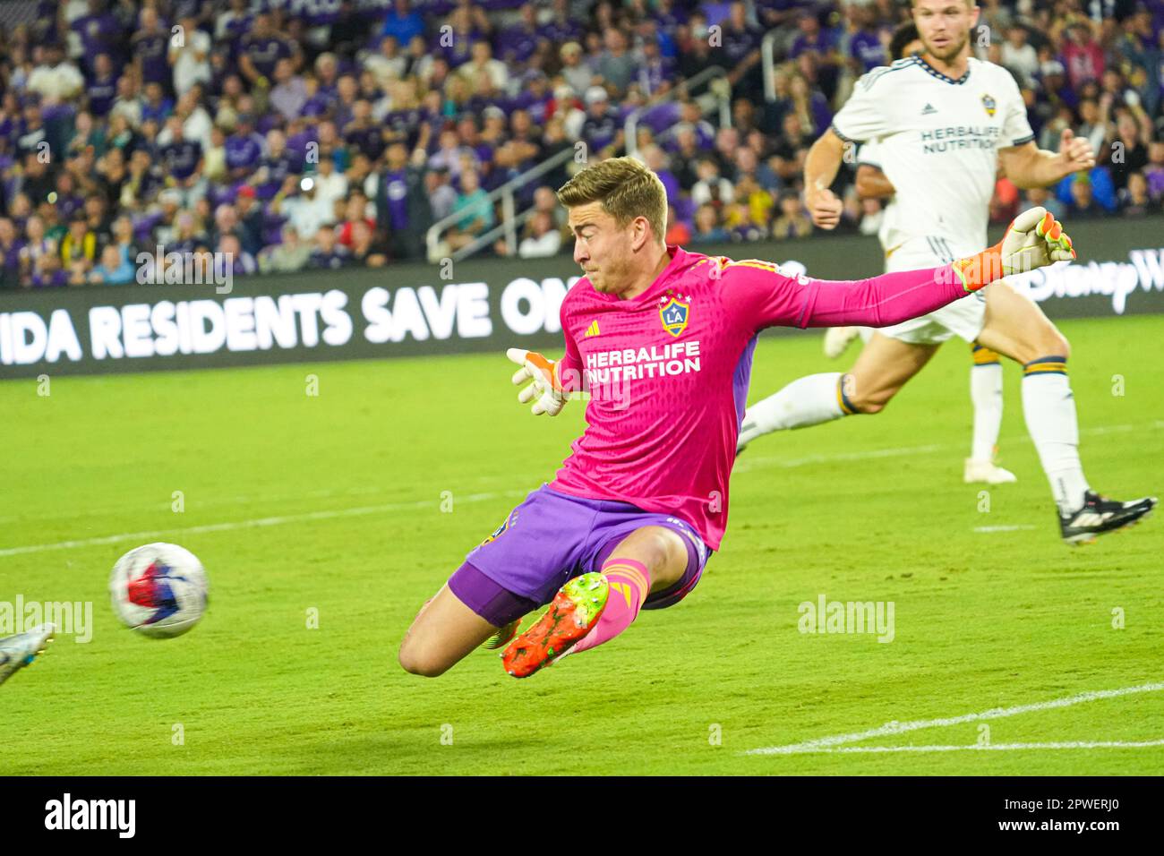 Orlando, Florida, USA, April 29, 2023, LA Galaxy goalkeeper Jonathan ...