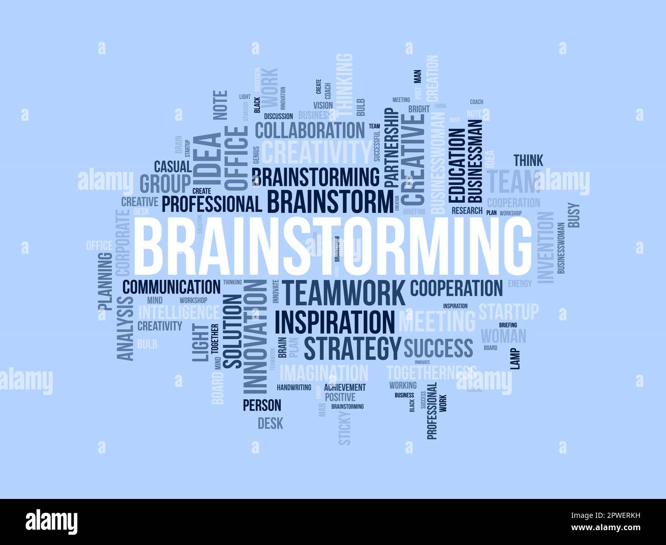 Word cloud background concept for Brainstorming. Creative innovation ...