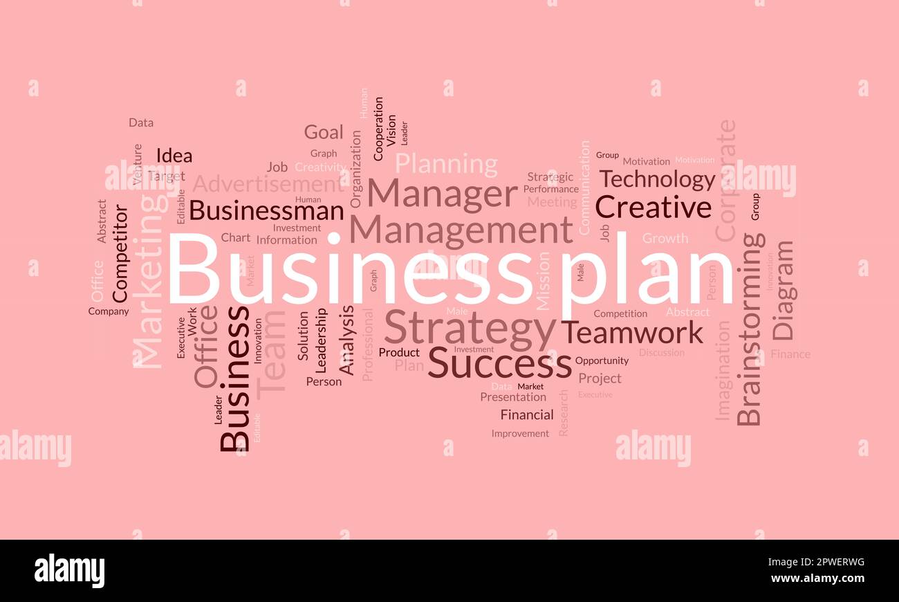 Word cloud background concept for Business plan. Marketing strategy ...