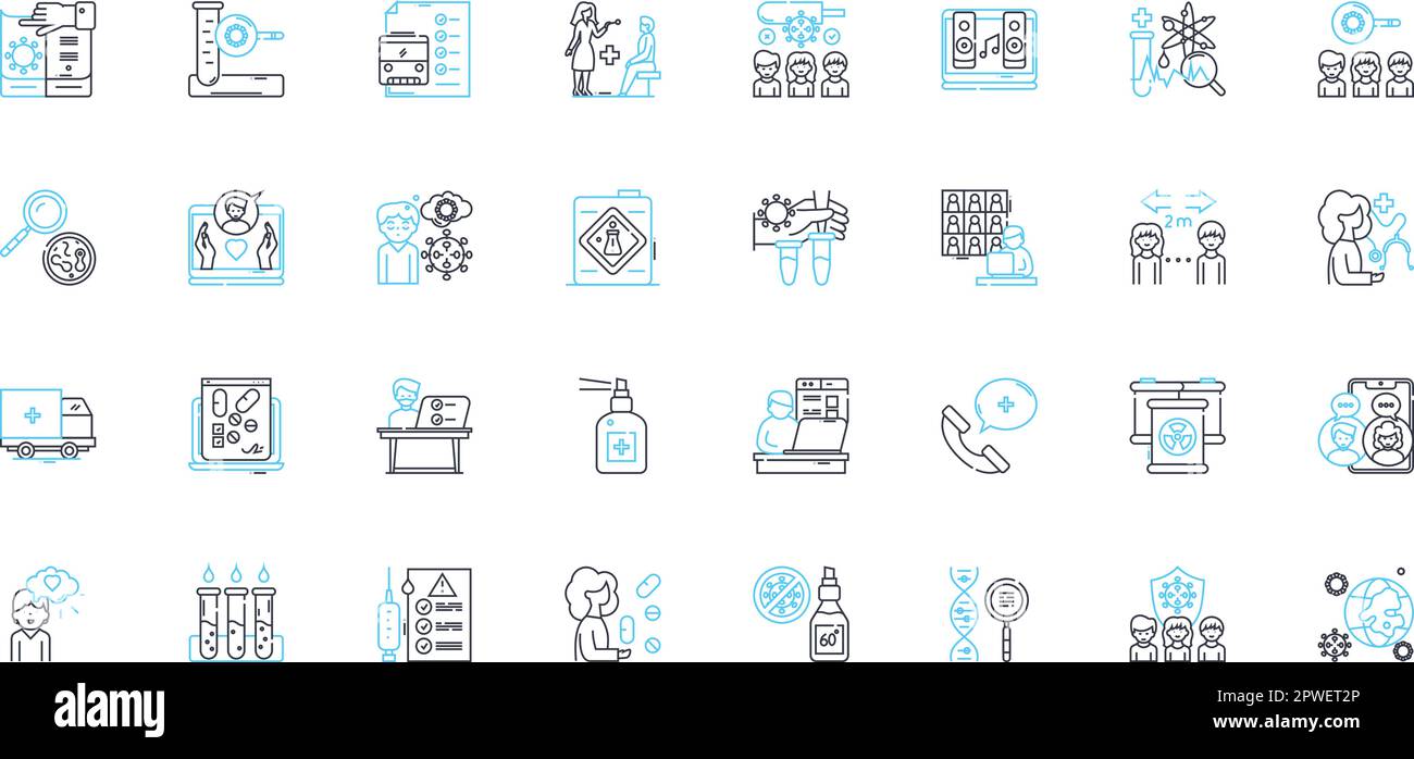 Bacteria linear icons set. Microbes, Pathogens, Prokaryotes, Germs ...