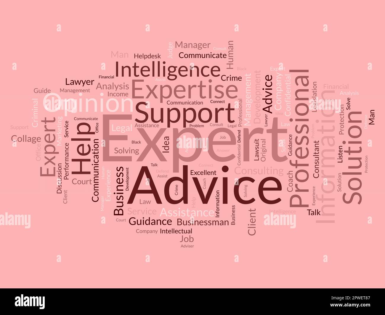 Word cloud background concept for Expert advice. Service support help ...