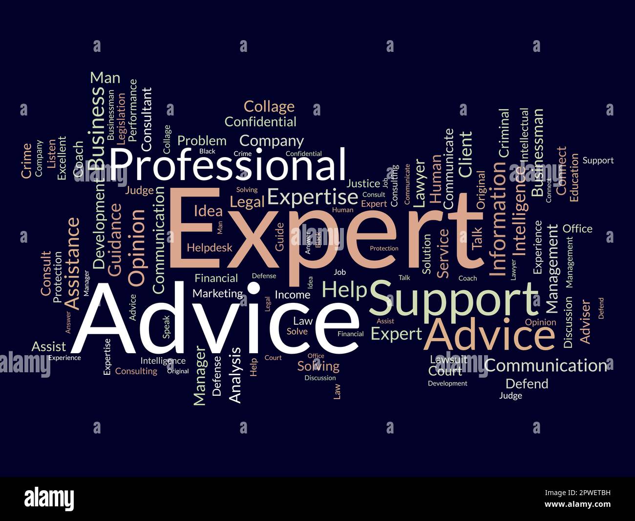 Word cloud background concept for Expert advice. Service support help ...