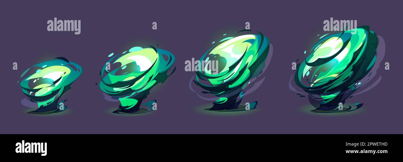 Vfx tornado storm sprite animation effect game cartoon vector. Isolated ...