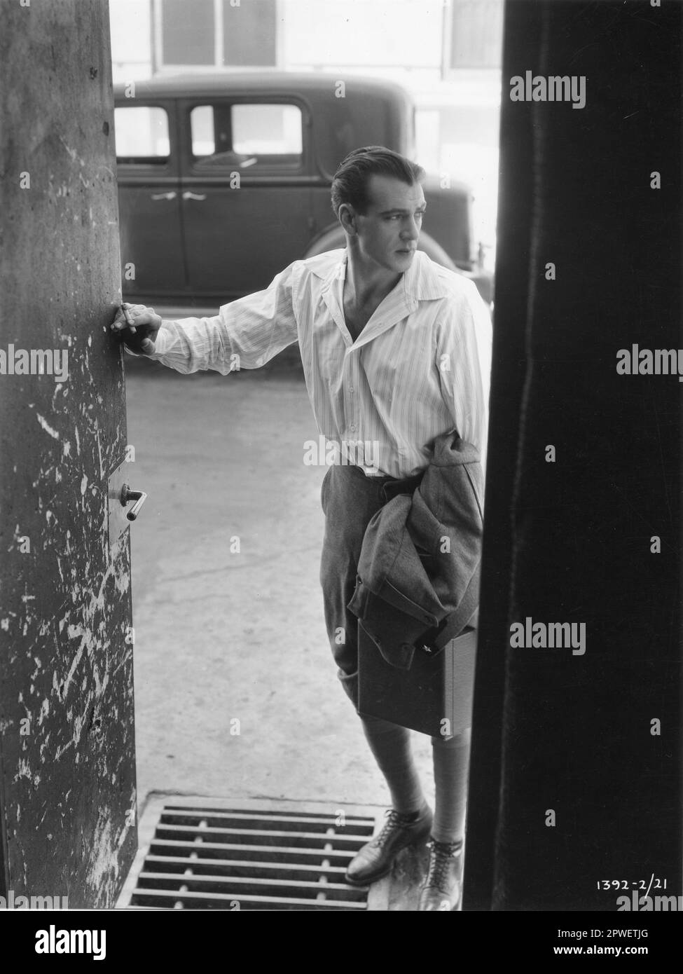 GARY COOPER Candid Portrait during production of A FAREWELL TO ARMS ...