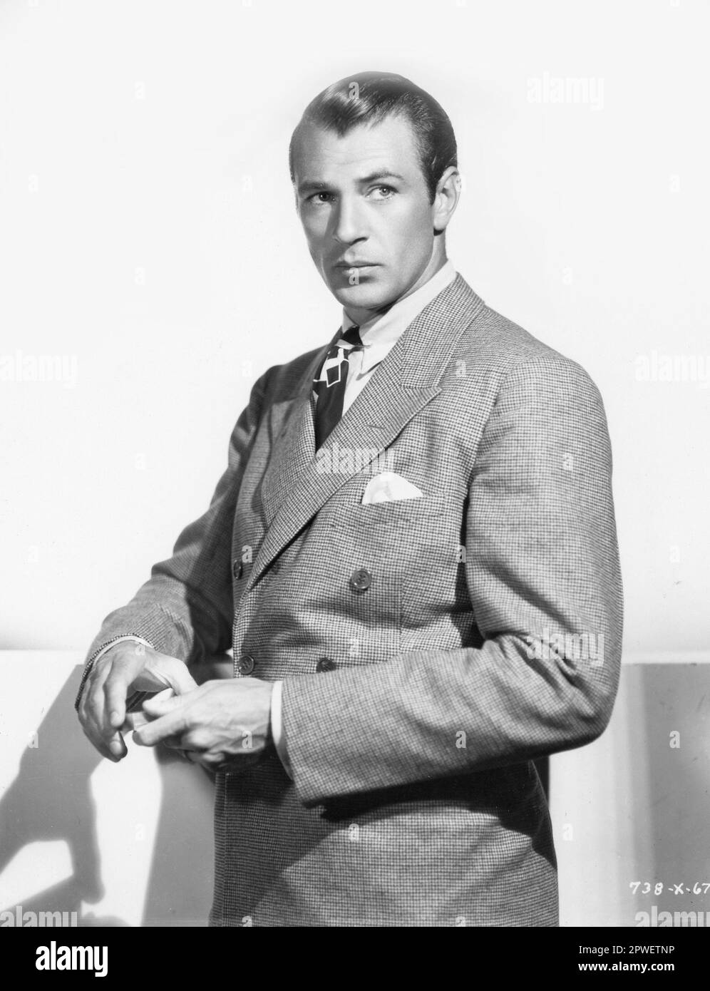 Portrait of American Actor GARY COOPER taken at M.G.M. Studios in ...