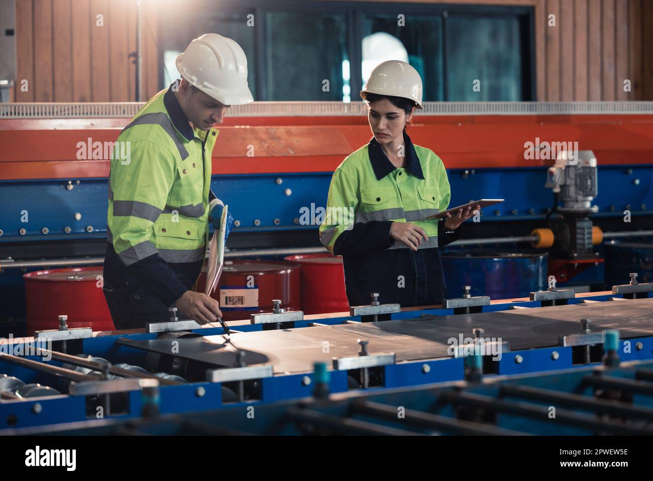 Before assembling, modifying sheet metallic components, skilled metal ...