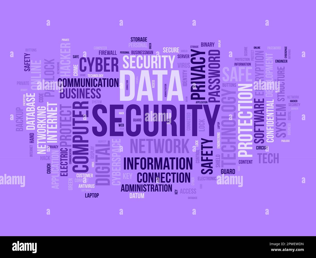 Word cloud background concept for Data security. Network technology ...