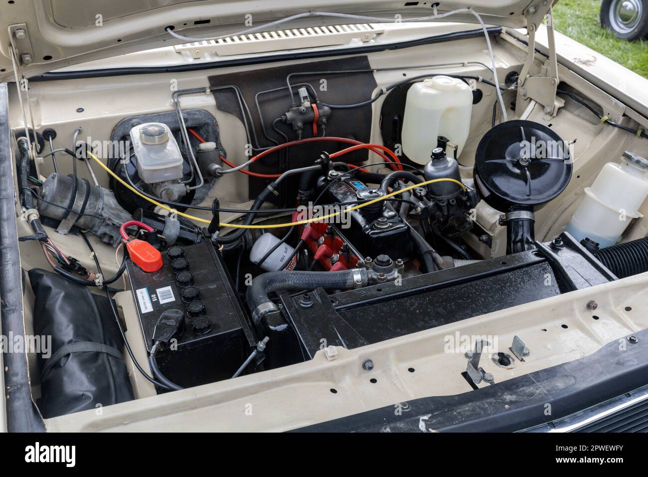 Morris Ital engine. Llandudno Transport Festival 2023 Stock Photo - Alamy