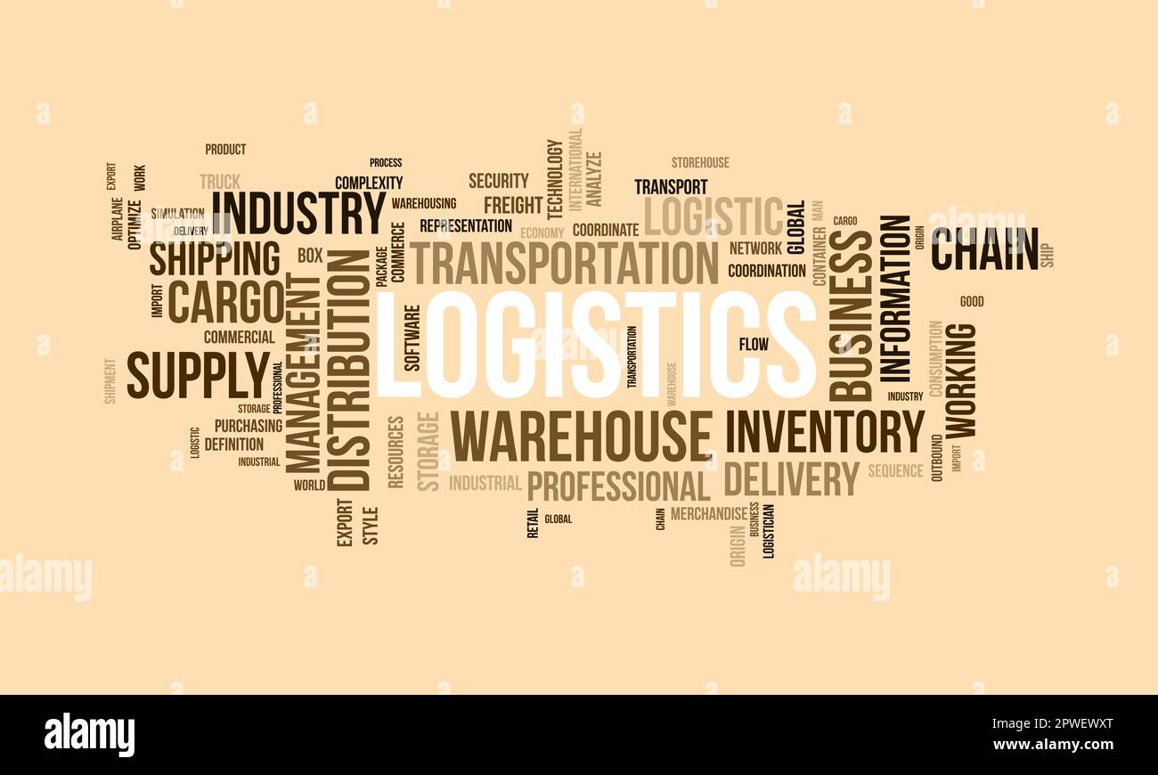 Word cloud background concept for logistics. Transportation business ...