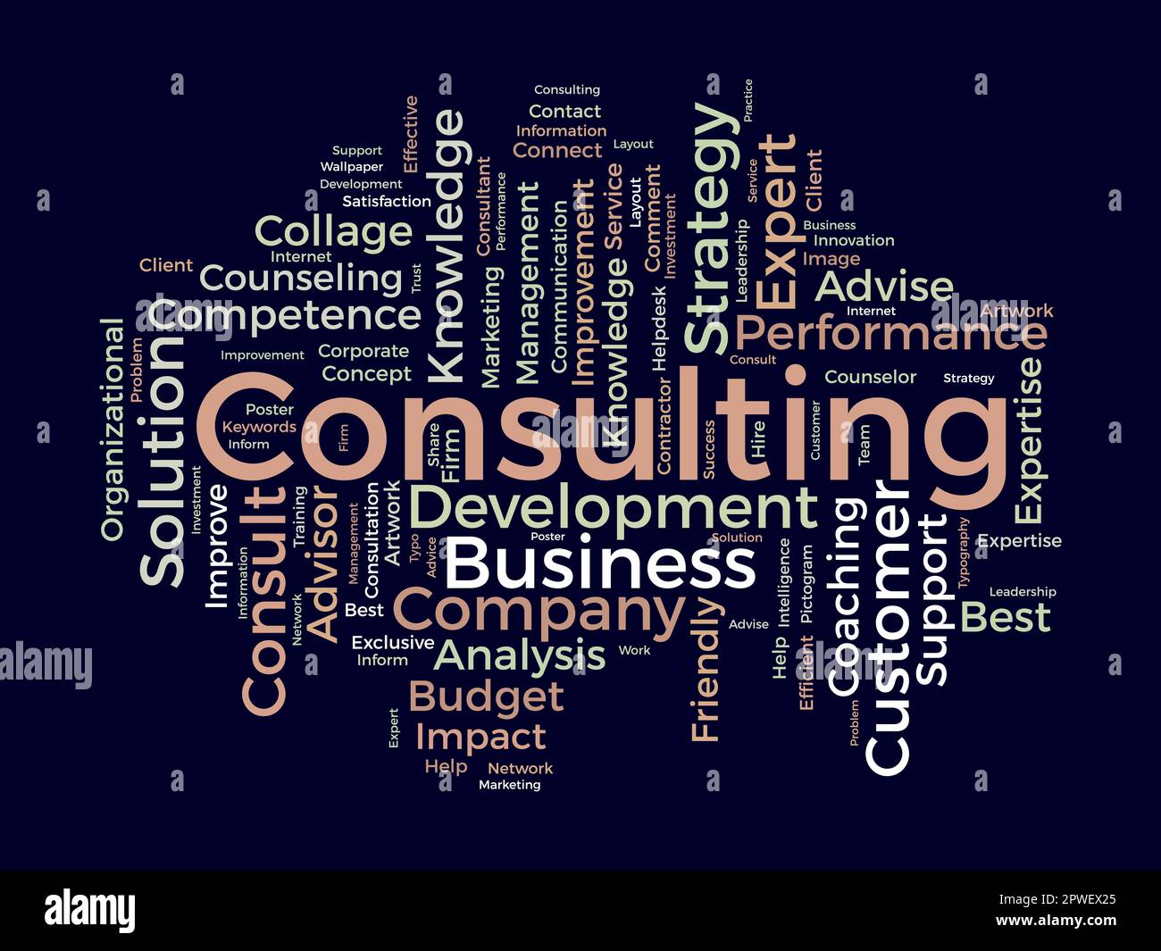 Word cloud background concept for Consulting. Business service solution ...