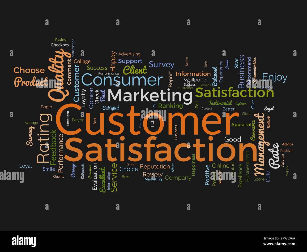 Word cloud background concept for Customer satisfaction. Client service ...