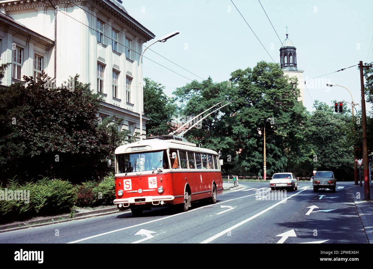 Skoda 9Tr trolleybus Stock Photo - Alamy
