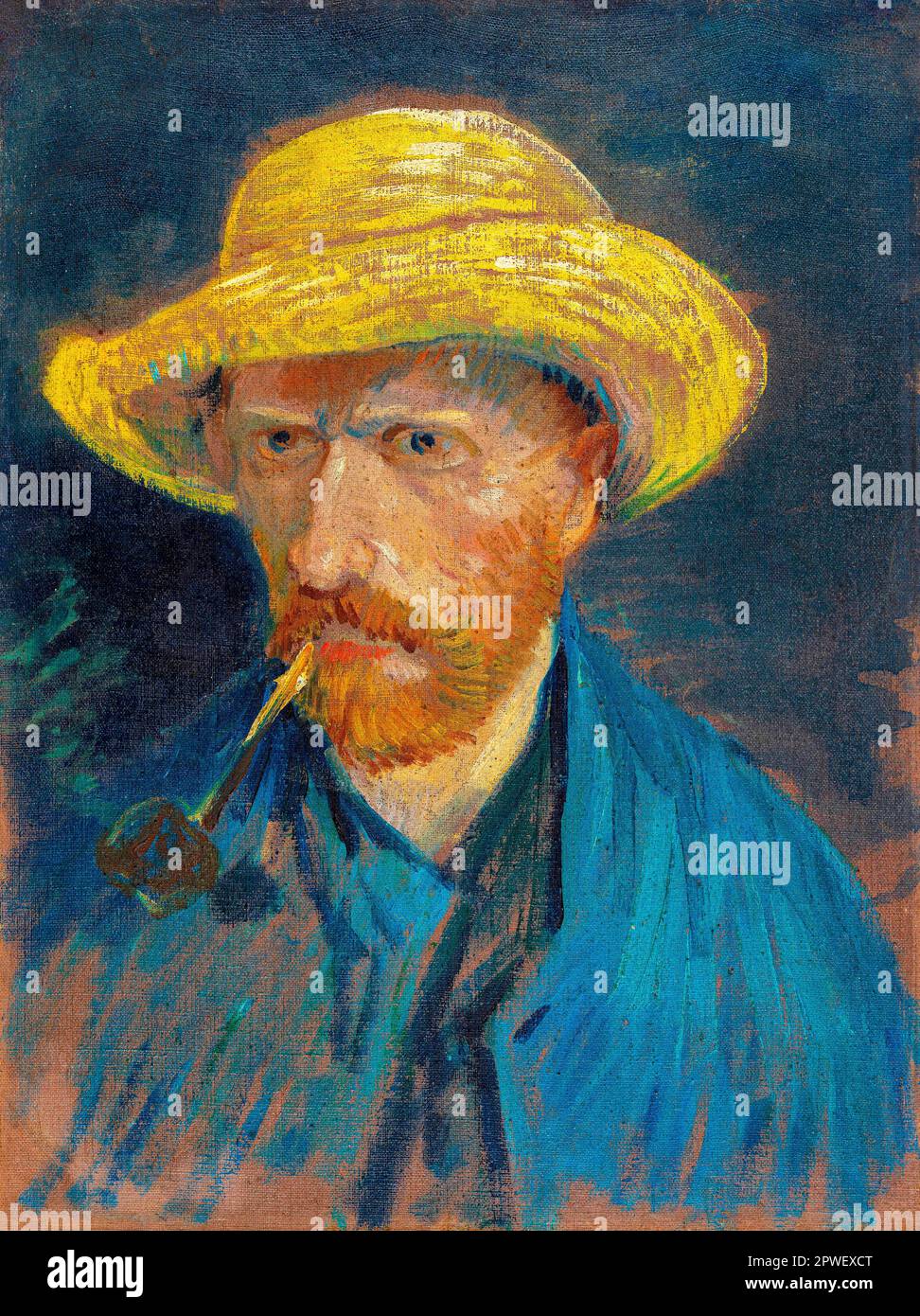 Self portrait with hat pipe gogh hi-res stock photography and images ...