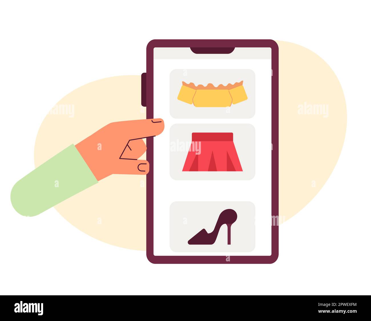 Scrolling customer Cut Out Stock Images & Pictures - Alamy