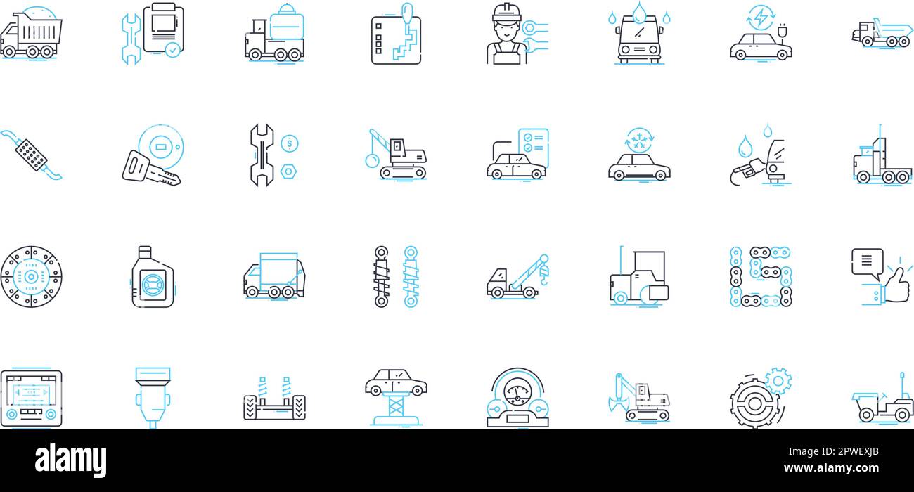 Film sector linear icons set. Cinema, Hollywood, Blockbuster, Indie ...