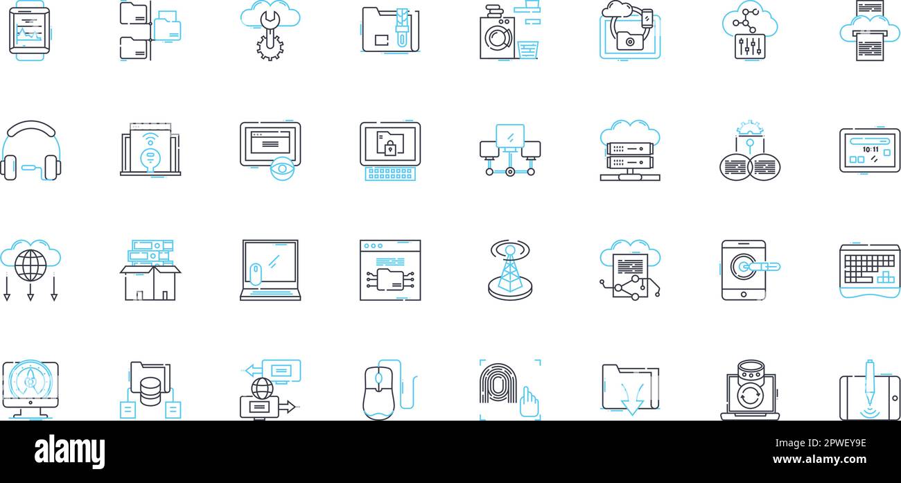 Social Soft Linear Icons Set Connection Communication Engagement Interaction Community