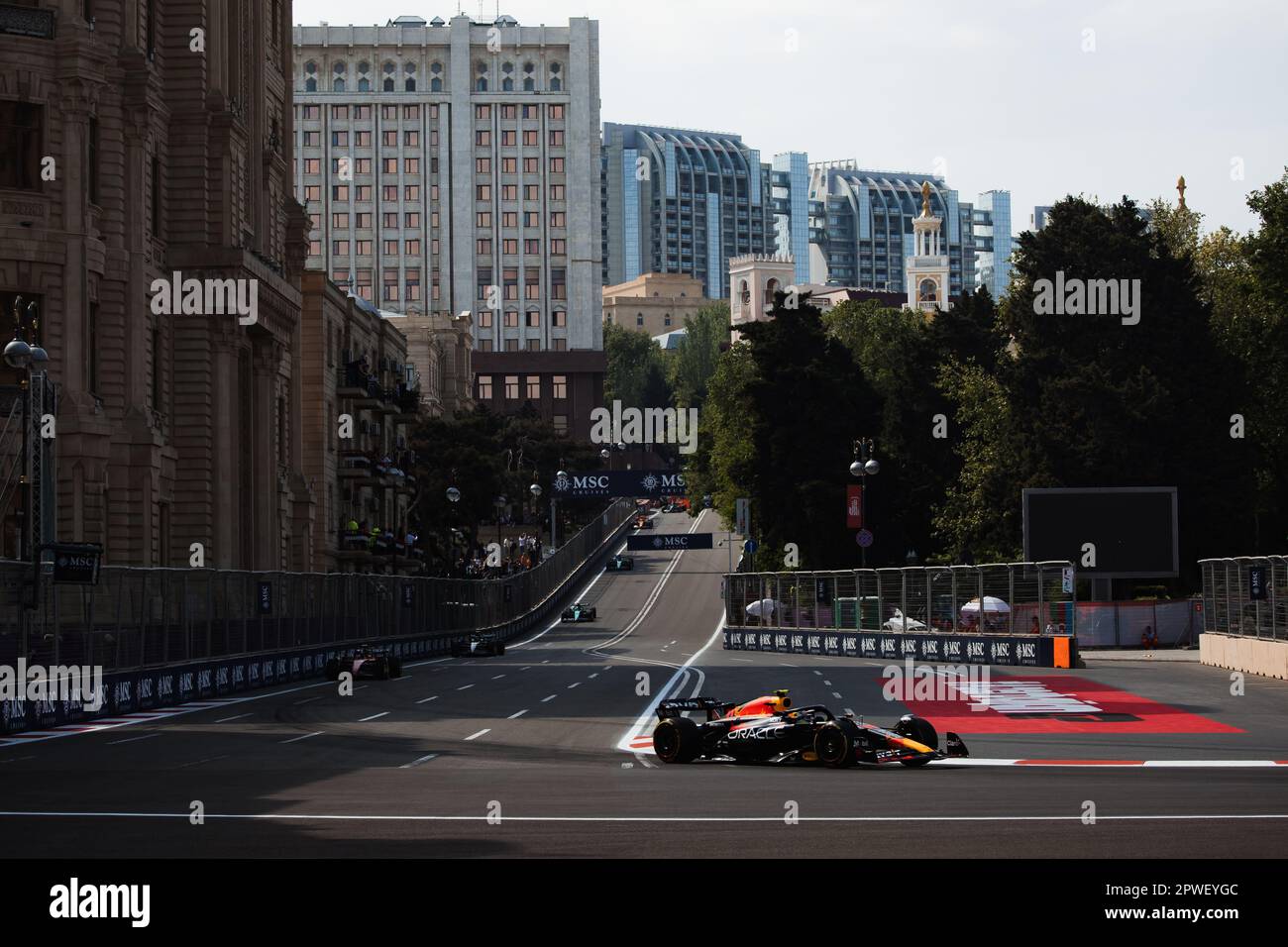 Baku, Azerbaijan. 30th Apr, 2023. Sergio Perez (MEX) Red Bull Racing RB19. 30.04.2023. Formula 1 ...