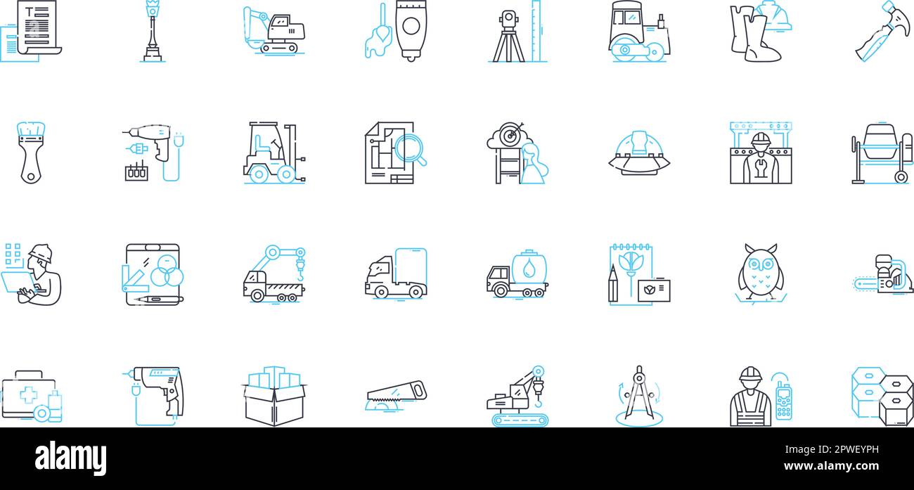Rural growth linear icons set. Agriculture, Homesteading ...