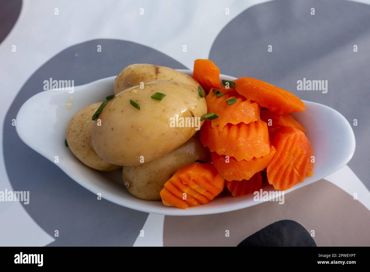 Traditional Irish Side Dish of Boiled Potatoes and Carrots with Parsley ...