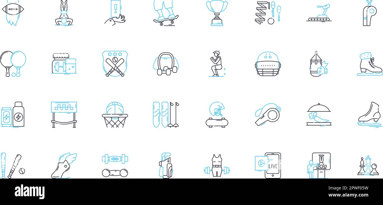Health industry linear icons set. Wellness, Nutrition, Fitness ...