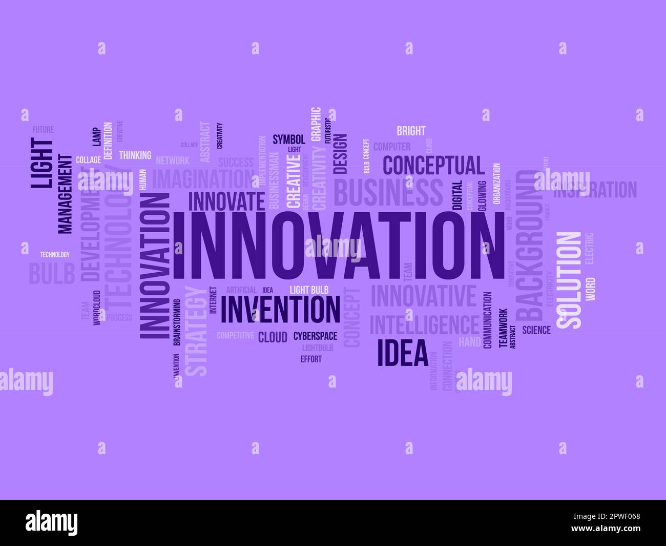 Word cloud background concept for Innovation. Creativity concept ...