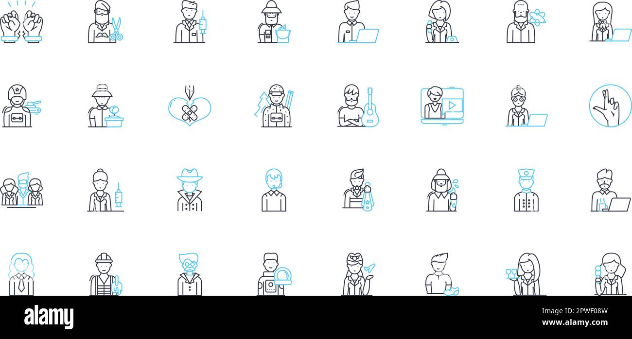 Car mechanic linear icons set. Repair, Maintenance, Engine ...