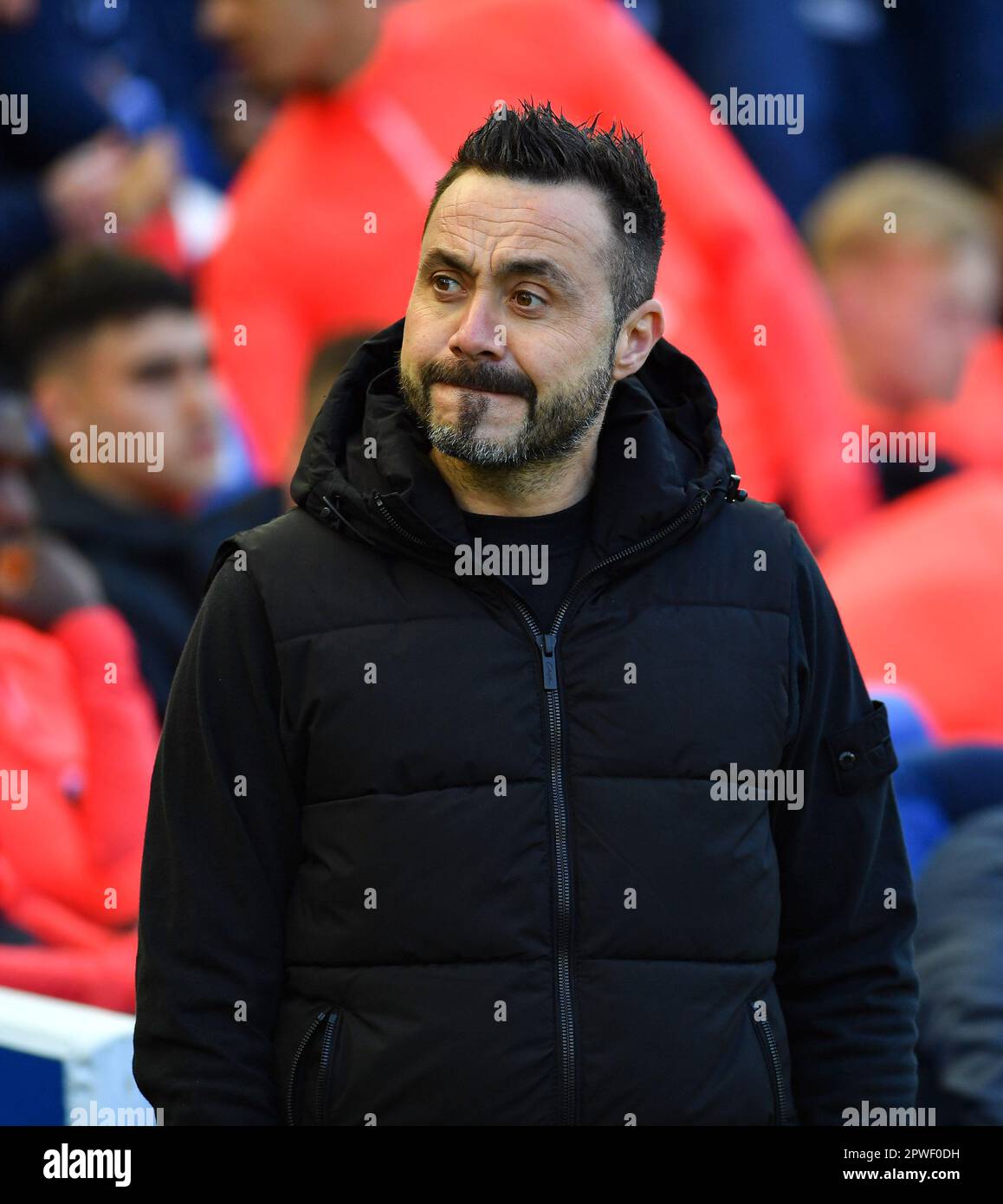 Brighton head coach Roberto De Zerbi during the Premier League match ...